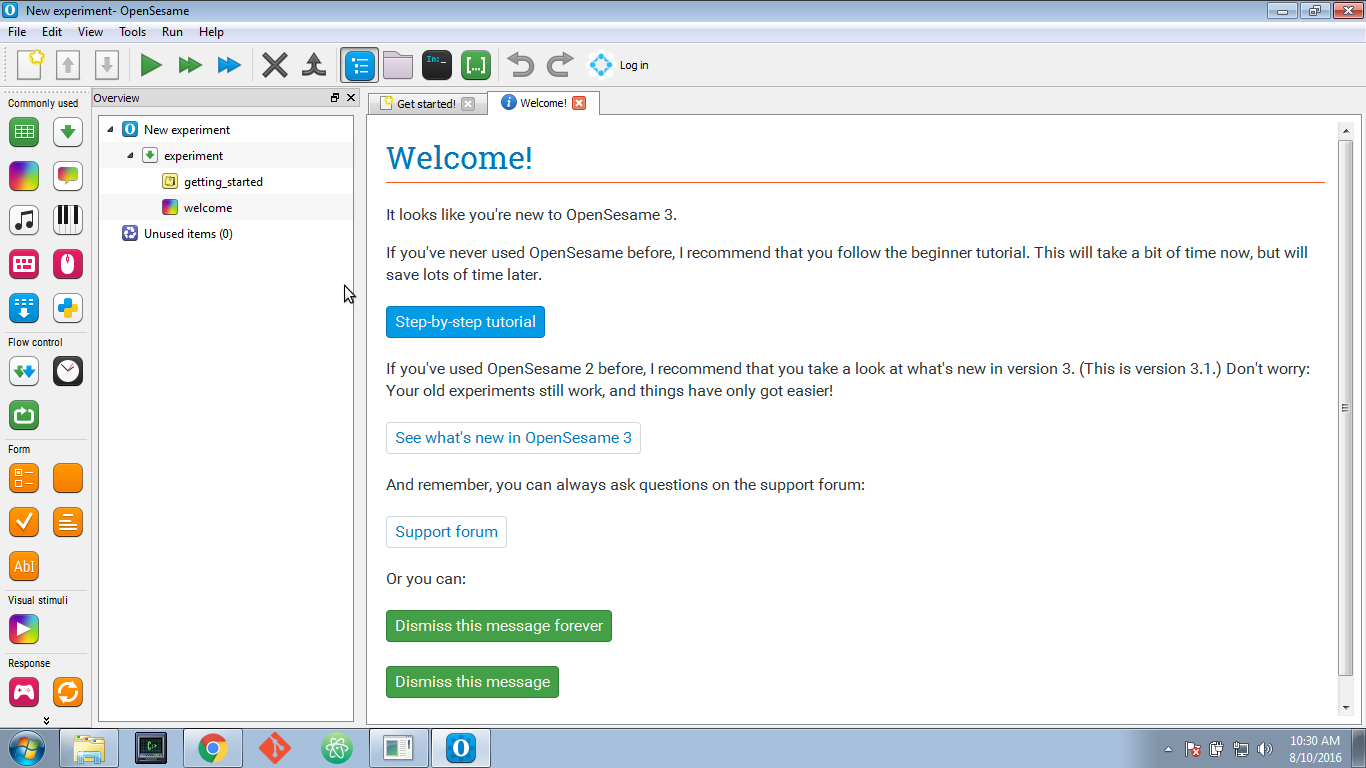 Siena 2018 workshop (Day 1) // OpenSesame documentation
