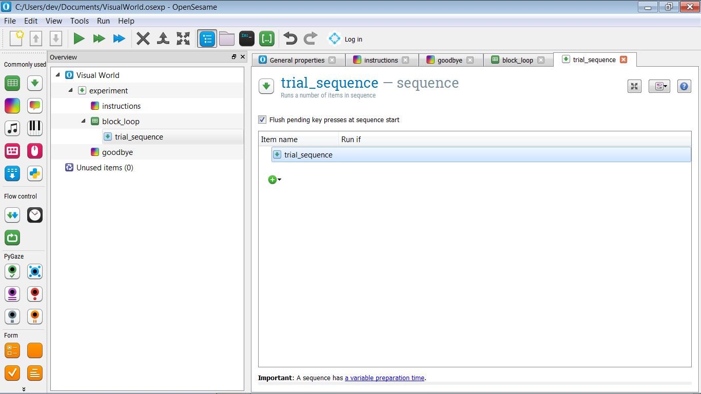Siena 2018 workshop (Day 2) // OpenSesame documentation