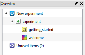 Using the interface // OpenSesame documentation