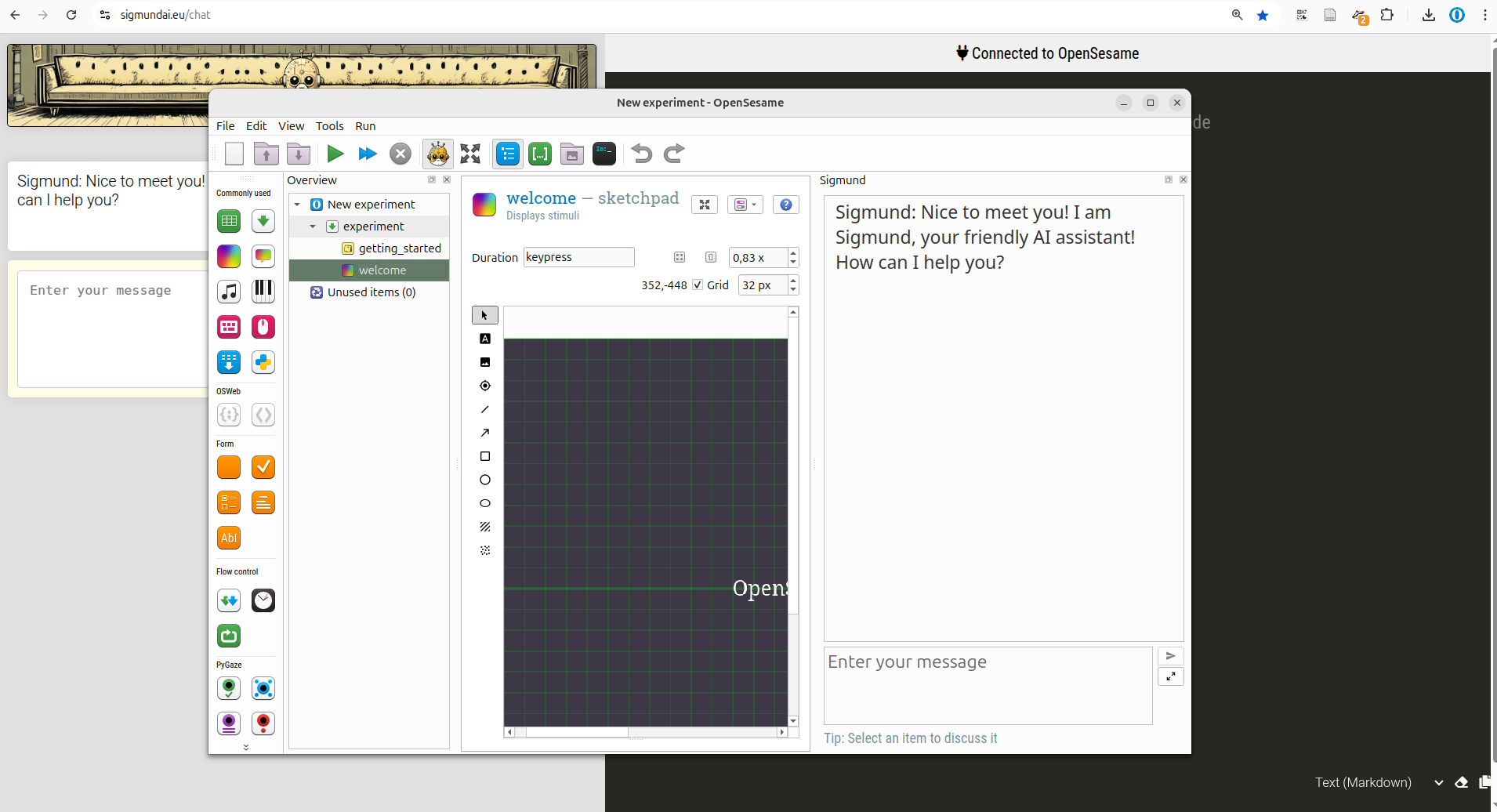 SigmundAI Copilot // OpenSesame documentation