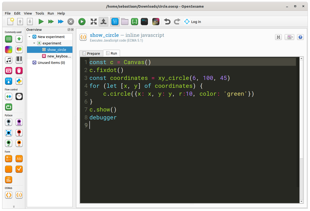 About Javascript Opensesame Documentation