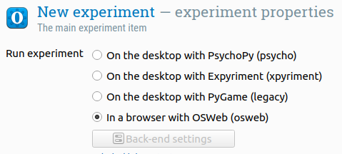 OSWeb // OpenSesame documentation