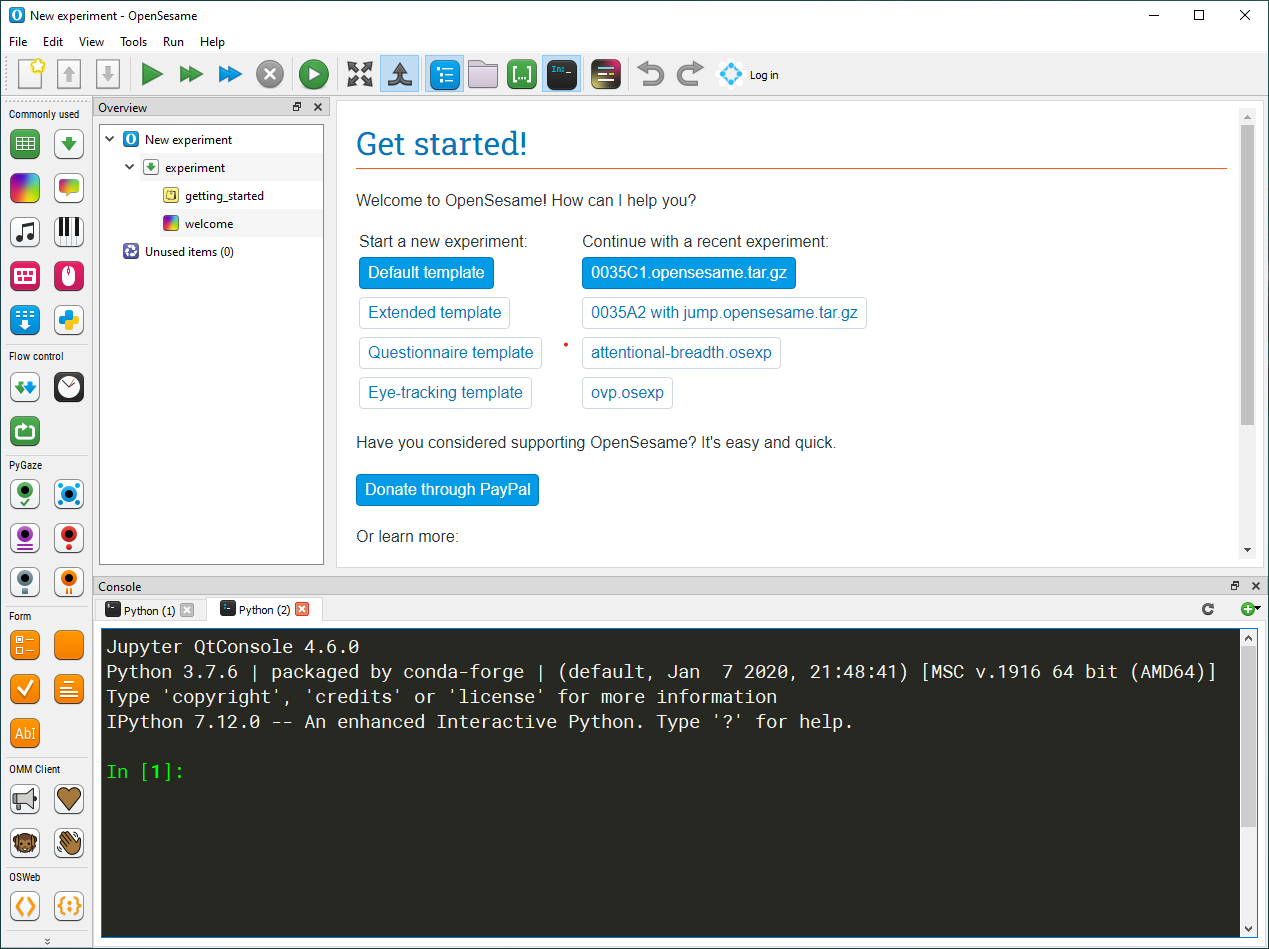 Cats, dogs, and capybaras // OpenSesame documentation