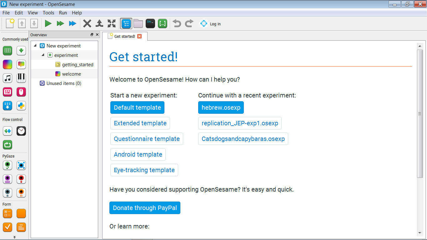 Visual world // OpenSesame documentation