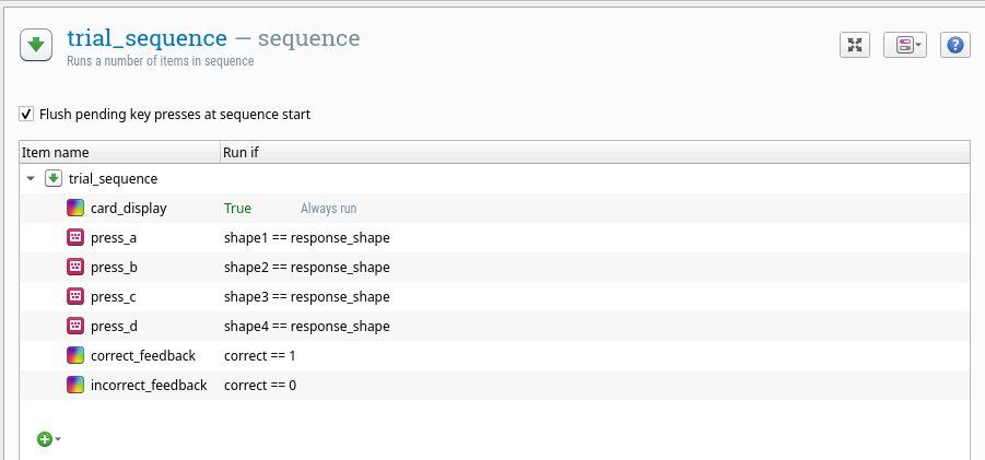 Wisconsin Card Sorting Test // OpenSesame documentation